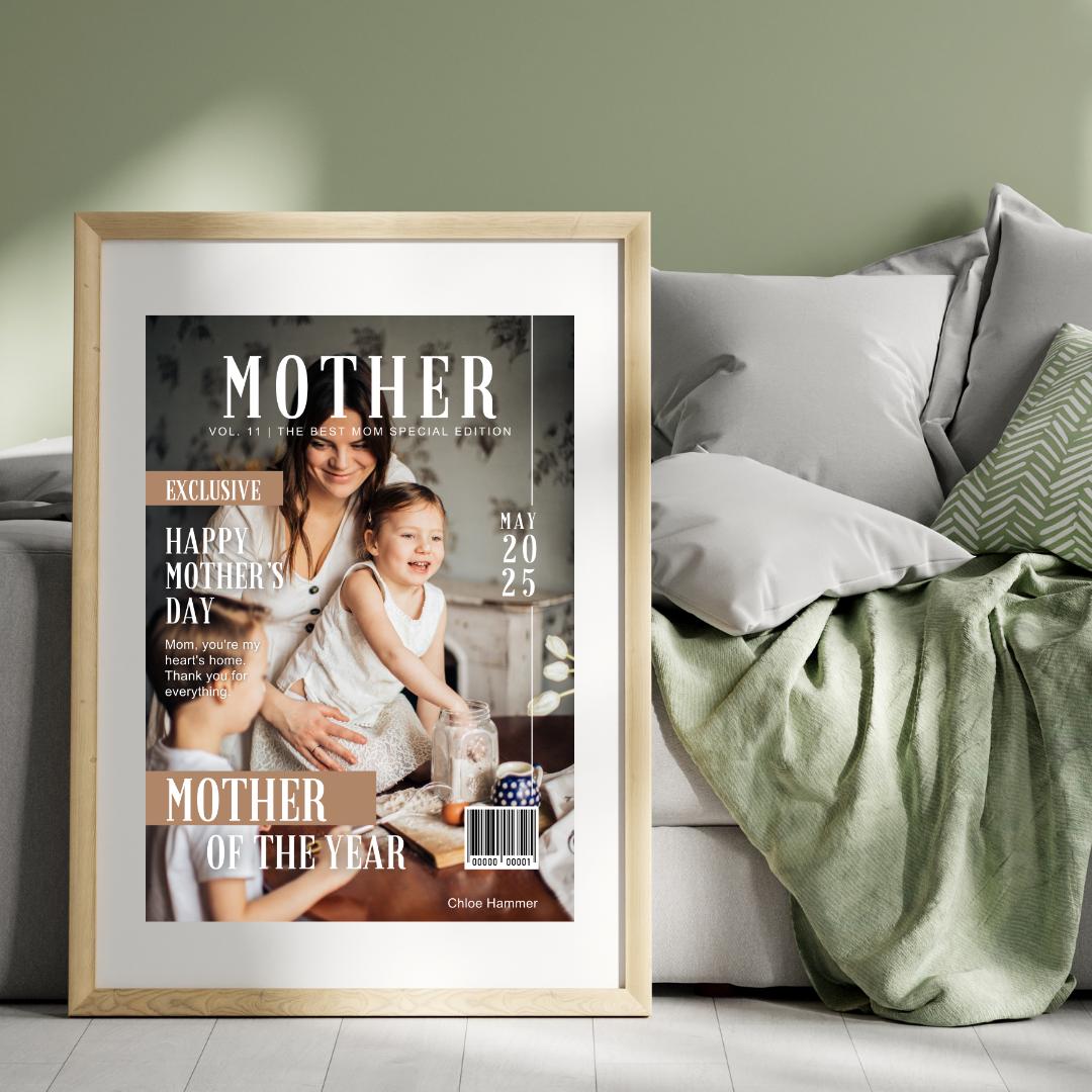 Editable Mother's Day Magazine Cover Canva Template | Personalized Mom ...