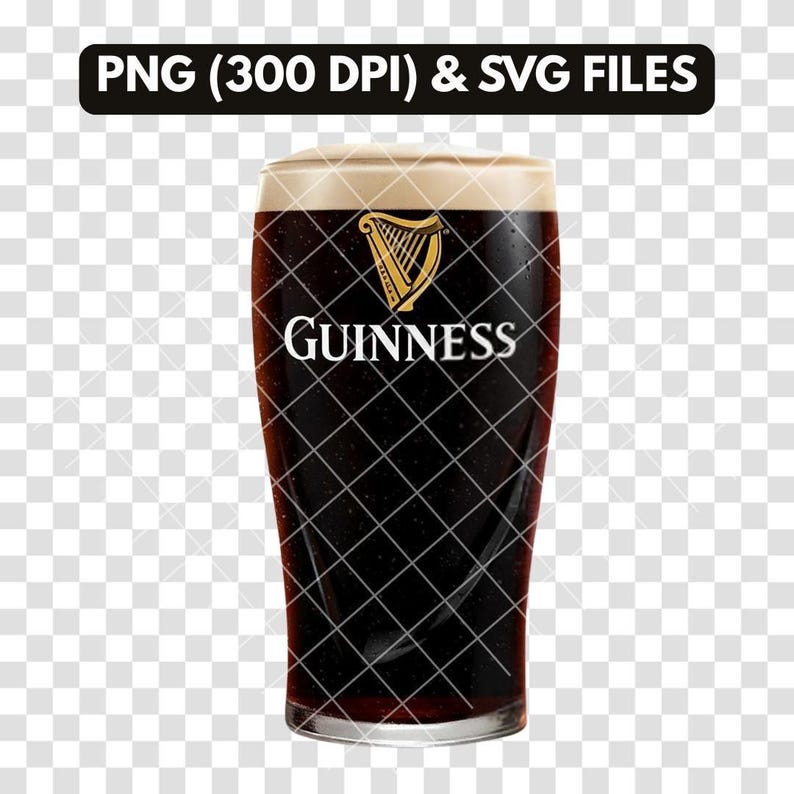 Guinness Glass PNG SVG - Beer Clipart - Transparent Background - Craft ...