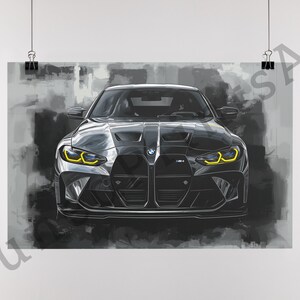 BMW G80 M4 Competition Digital Print Downloadable Poster Wall Art Home ...