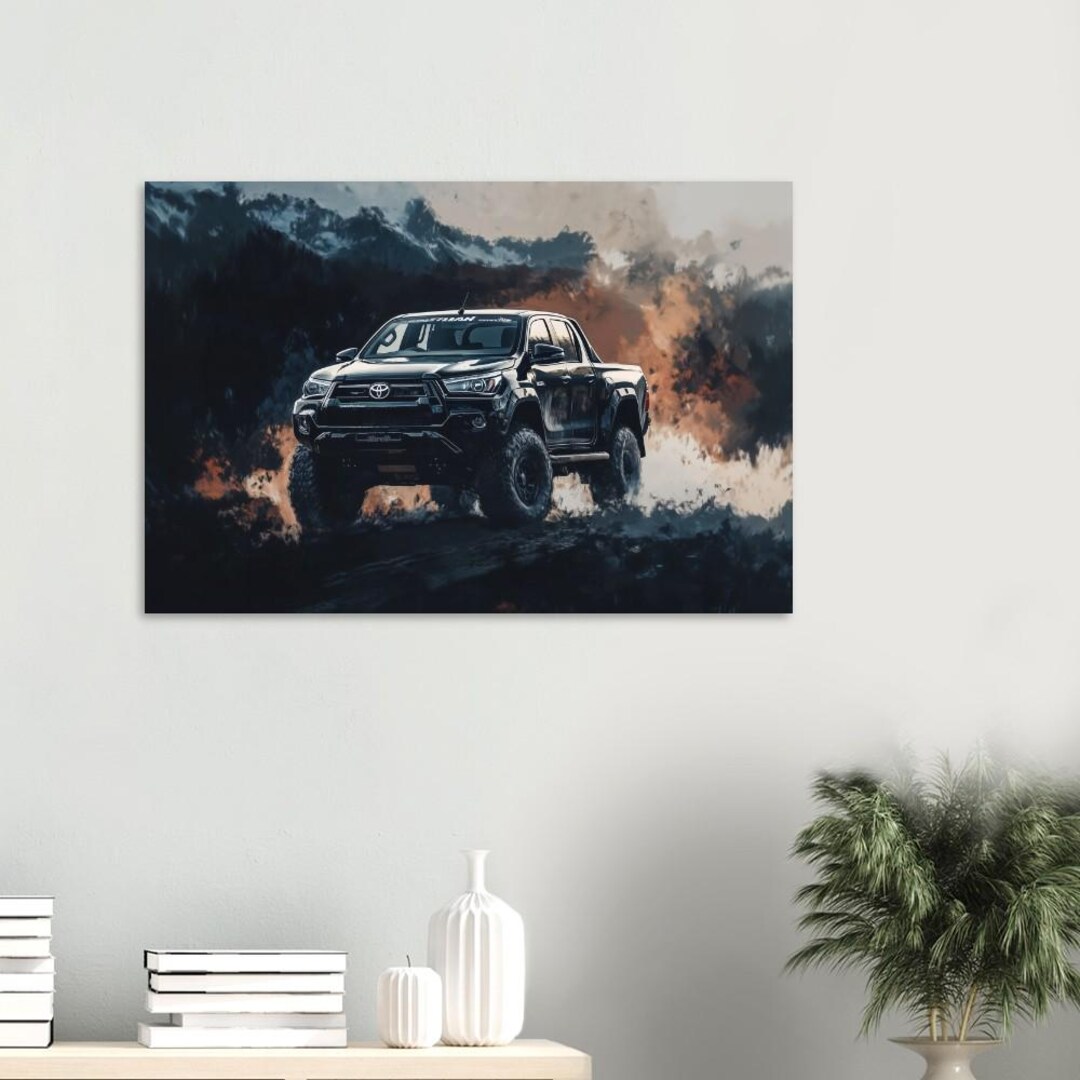 Toyota Hilux Poster Wall Art Home Decor Gift Idea Car Poster Prints Car ...