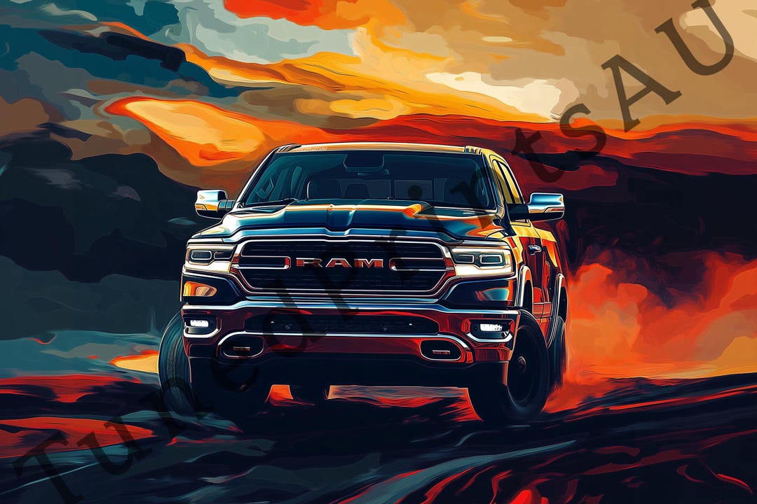 Ram 1500 Digital Print Downloadable Poster Wall Art Home Decor Gift ...