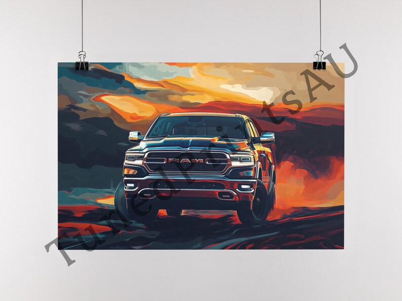 Ram 1500 Digital Print Downloadable Poster Wall Art Home Decor Gift ...
