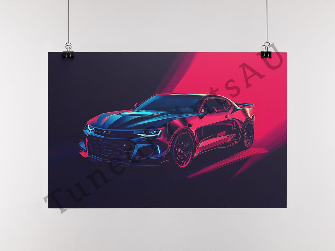 Chevrolet Camaro ZL1 Digital Print Downloadable Poster Wall Art Home ...