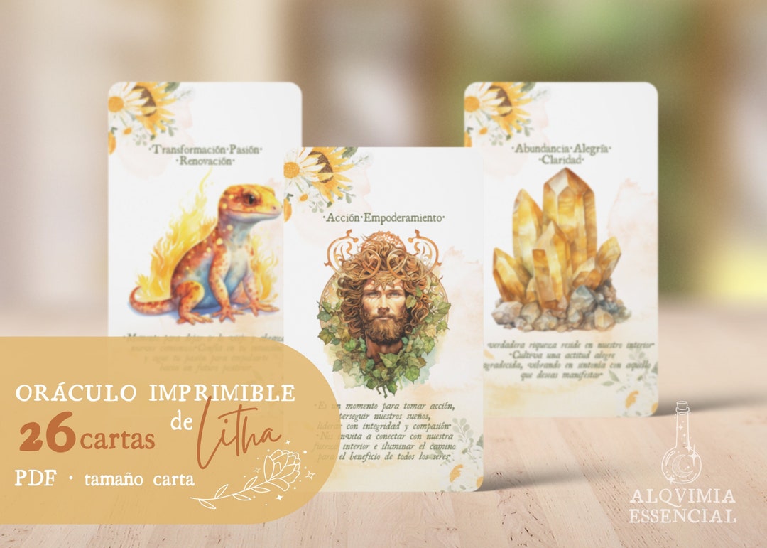 LITHA - Printable Oracle in Spanish / 26 Oracle Cards / Digital Oracle ...