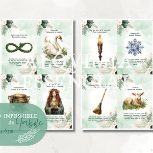 IMBOLC Printable Oracle in Spanish / 26 Oracle Cards / Digital Oracle ...