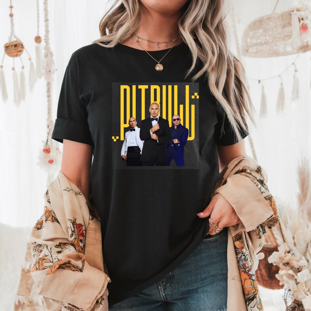 Pitbull Mr Worldwide T-shirt | Pop Music Rapper Funny Bald Camera Icon ...