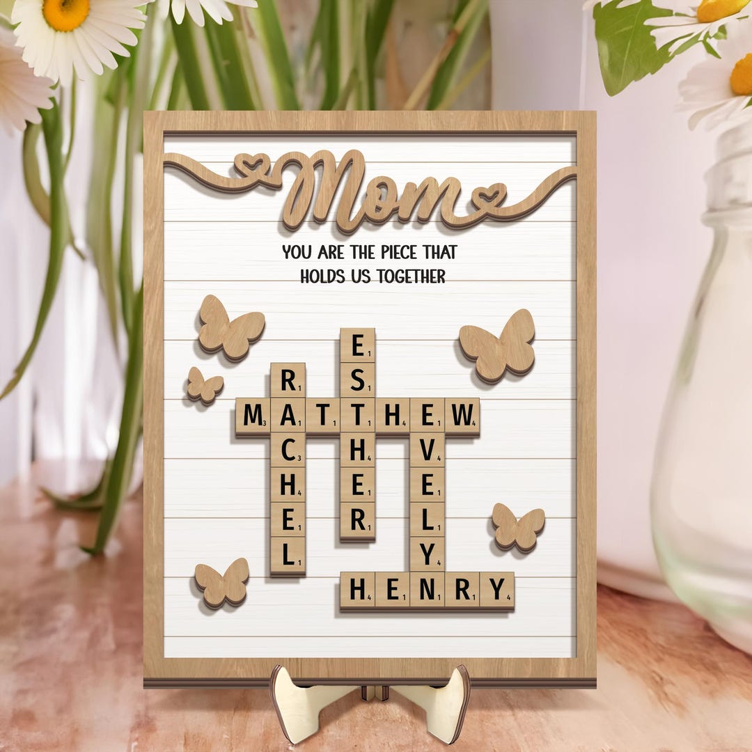 Custom Mothers Day Scrabble Puzzle Sign, Custom Gift for Mom, Mom You ...
