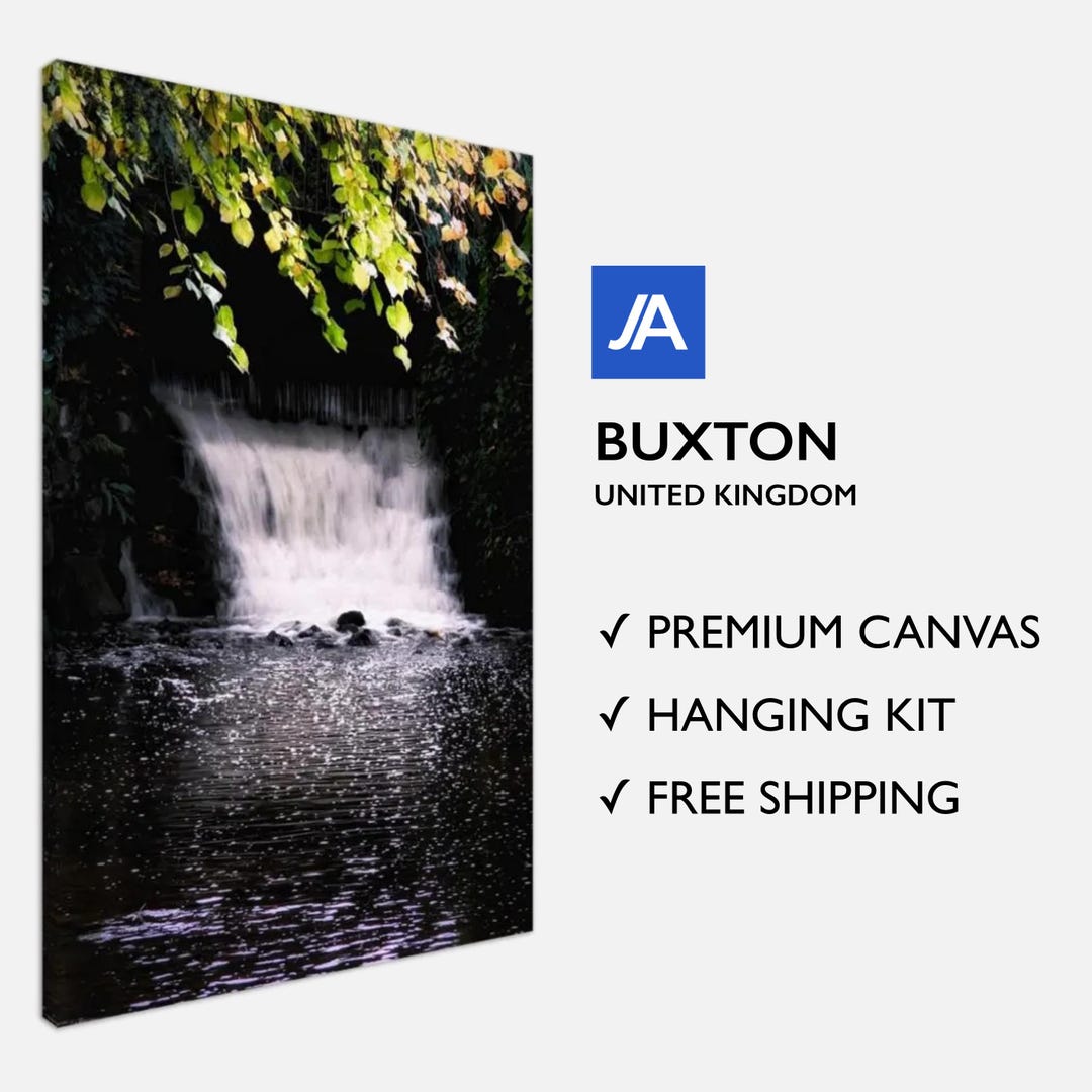 Beautiful Nature Waterfall Unframed Canvas Photo Print Modern Design ...