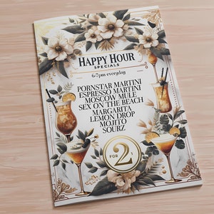 Custom 2-page Menu Design – Professional Menu Templates for Restaurants ...