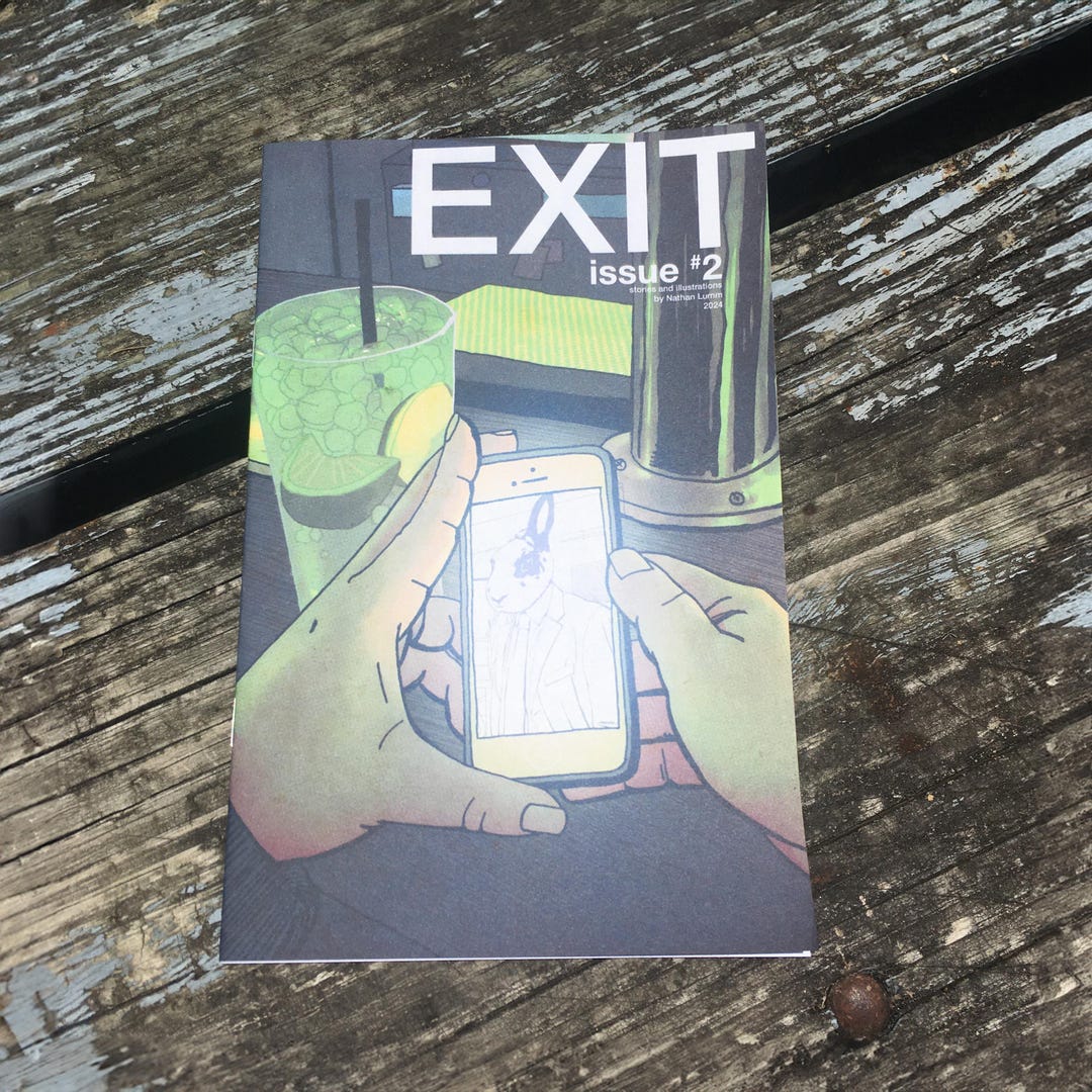 EXIT Issue #2 - Mini-comic / Illustration Zine by Nathan Lumm - Etsy