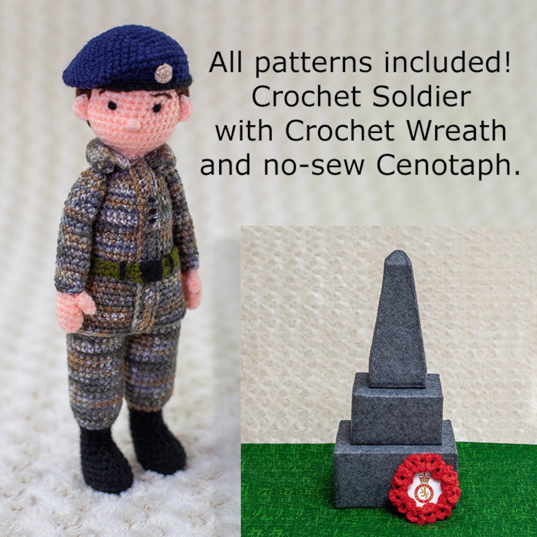 Doll Soldier in Camouflage CROCHET Pattern Advanced UK Terminology ...