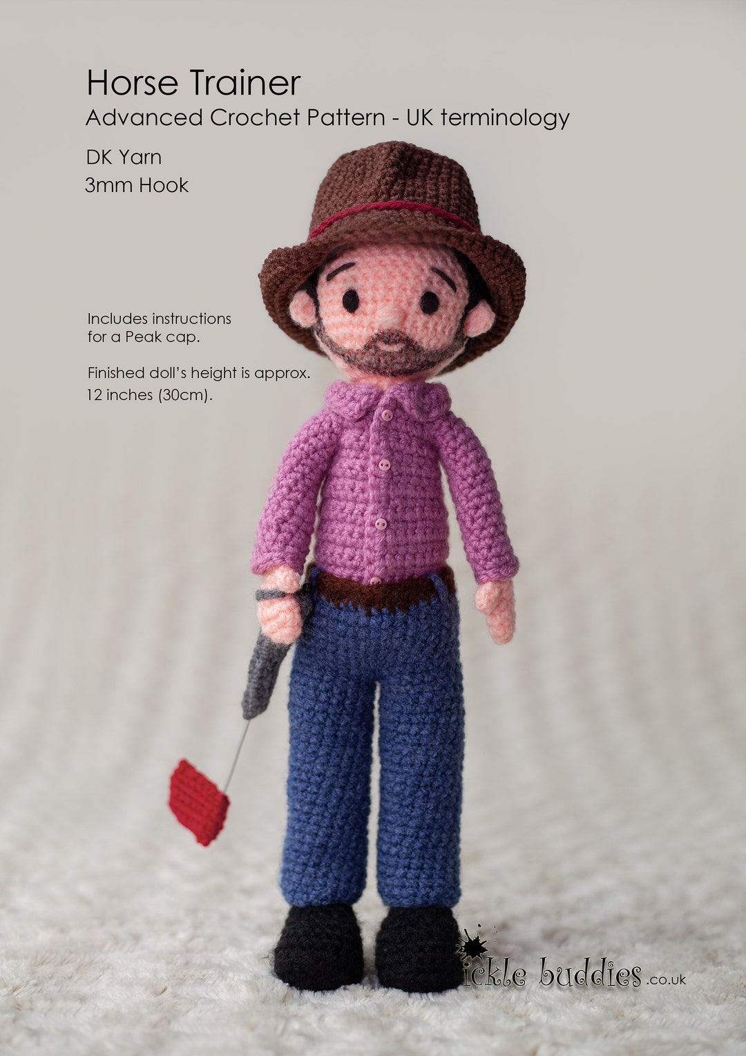 Pdf Digital Download Cowboy, Horse Trainer Doll Crochet Pattern ...