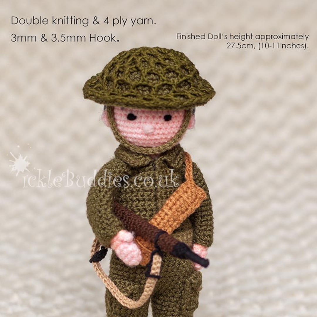 PDF Download - WWII British Soldier Crochet Pattern (UK Terminology ...