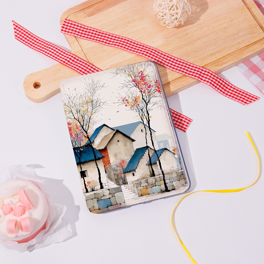 Autumn Trees Motif iPad Case With Pen Holder for 2025 Air 7-11/13 ...