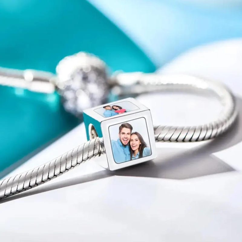 Square Charms on Bracelet - Etsy