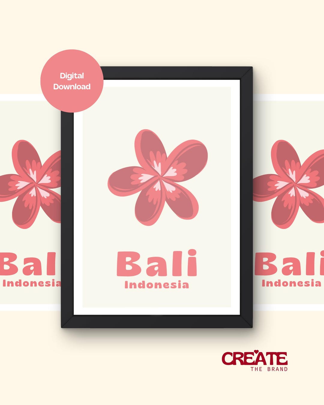 Poster Bali Frangipani Flower A4 Digital Print - Etsy