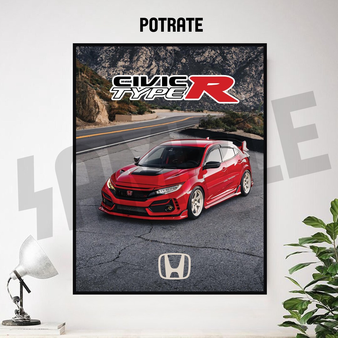 Honda Civic Type R FK8 Poster Digital Art - Etsy