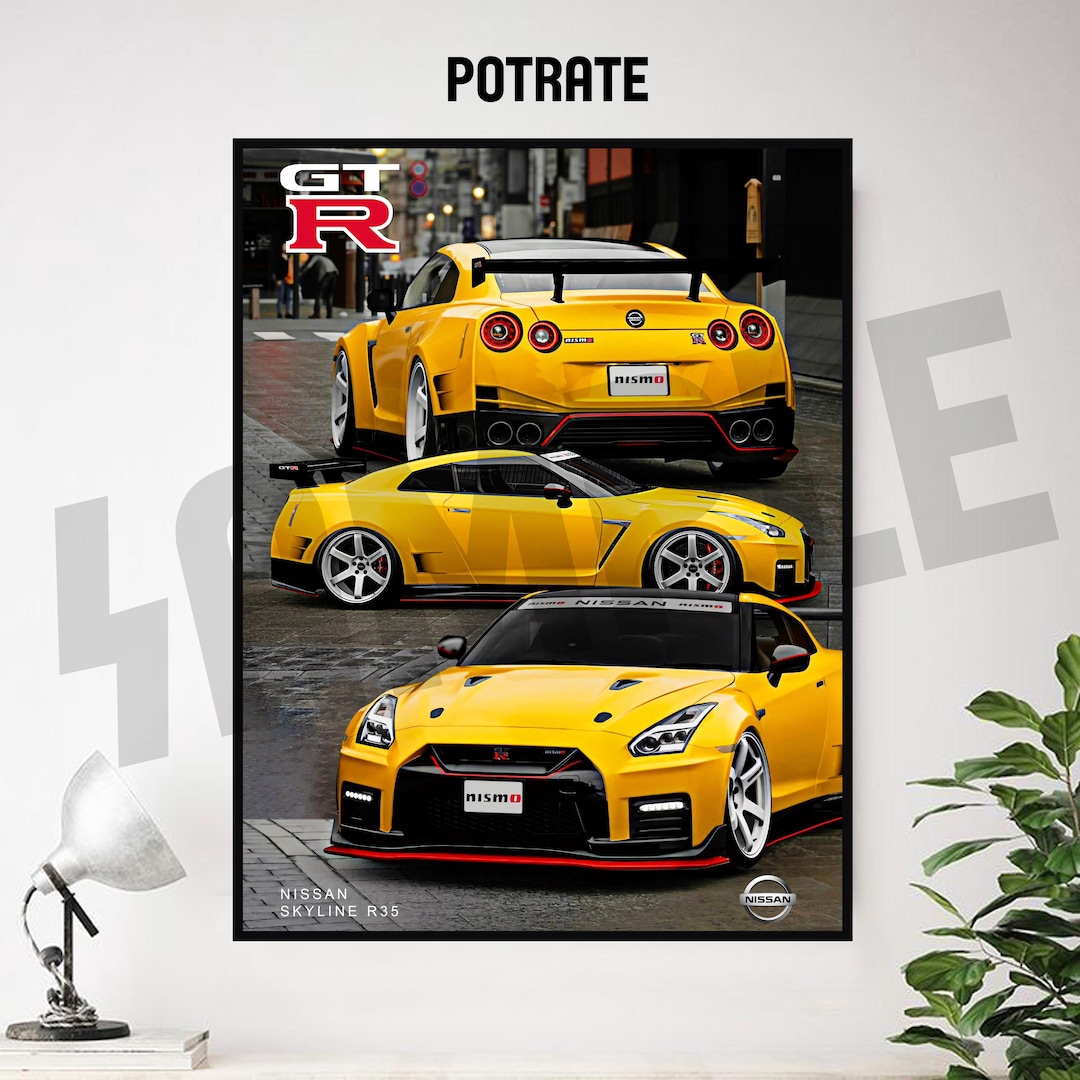 Nissan GTR R35 Poster Digital Art - Etsy
