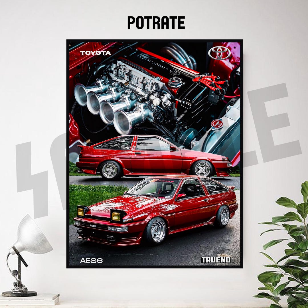 Toyota AE86 Poster - Etsy