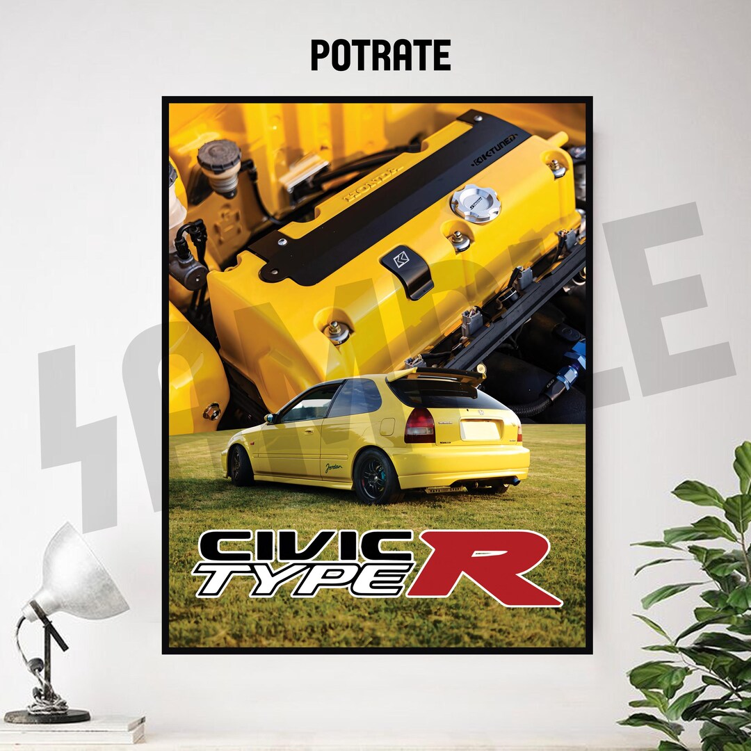 Honda Civic EK9 Poster Digital Art JDM - Etsy