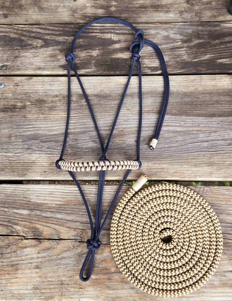 Custom Horse Lead. No Snap Lead Rope. Yacht Rope Horse Lead. Halters ...