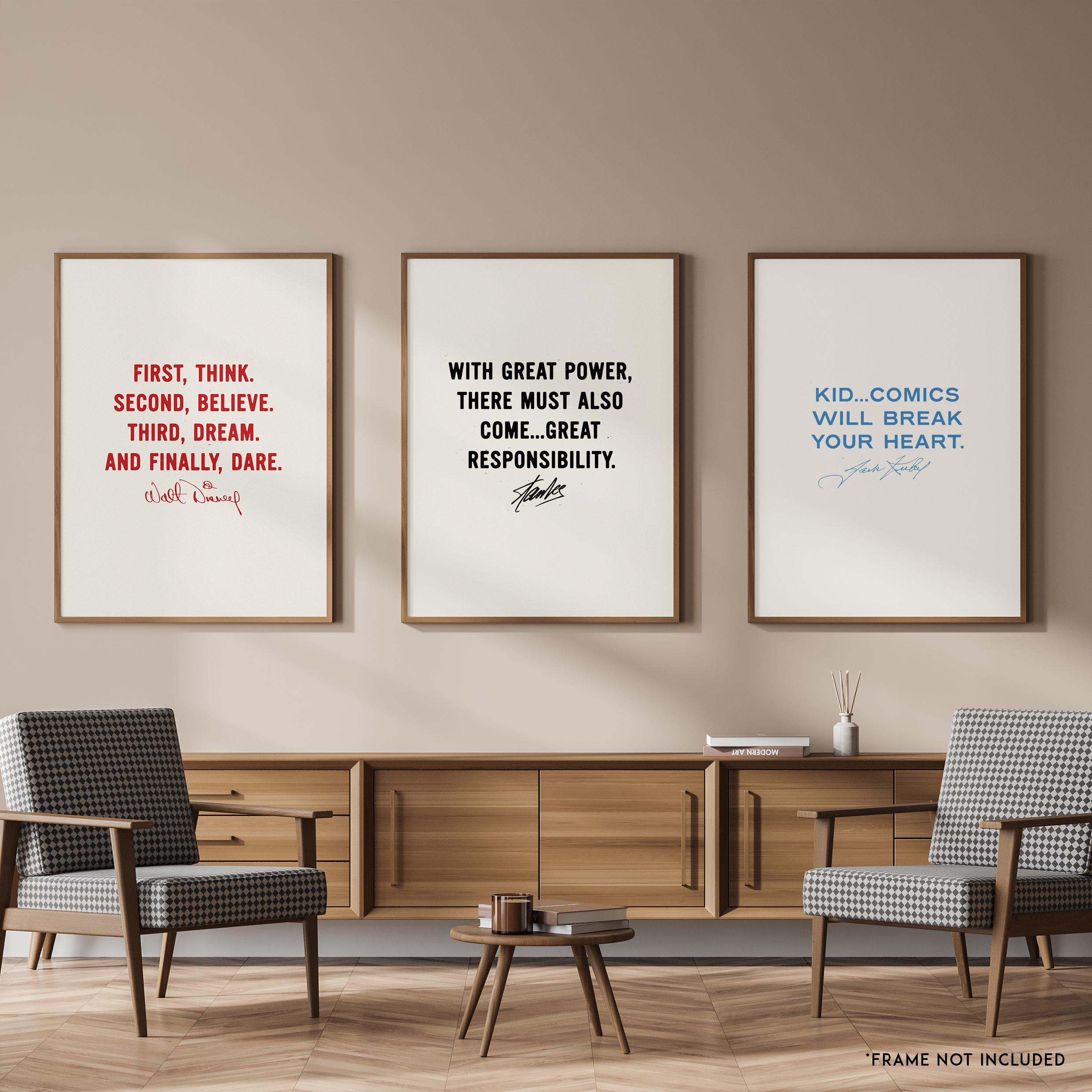 Walt Disney "first, Think. Second, Believe. Third, Dream. and Finally ...