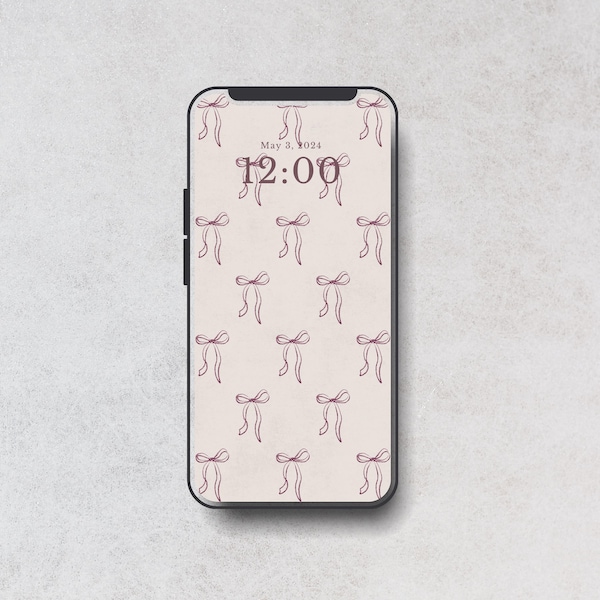 Bow Wallpaper for iPhone - Etsy