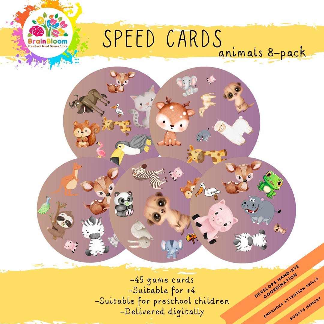 Preschool Matching Game Printable | Spot It Card Game Activities ...