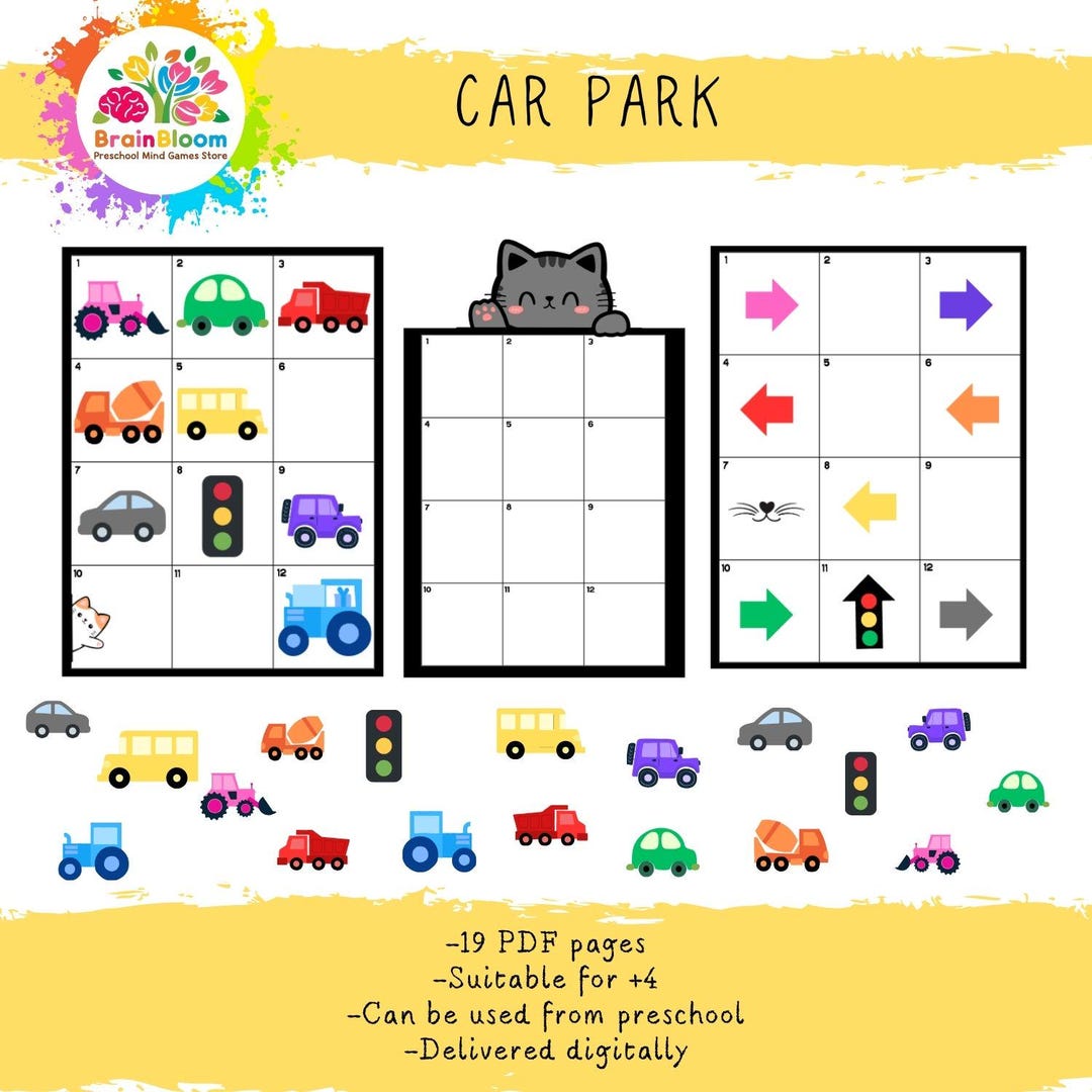 Car Coding Game for Kids - Preschool Activities & Early Education - Etsy