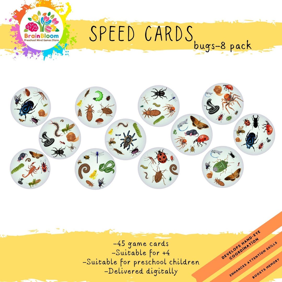 Preschool Matching Game Printable | Spot It Card Game Activities - Etsy