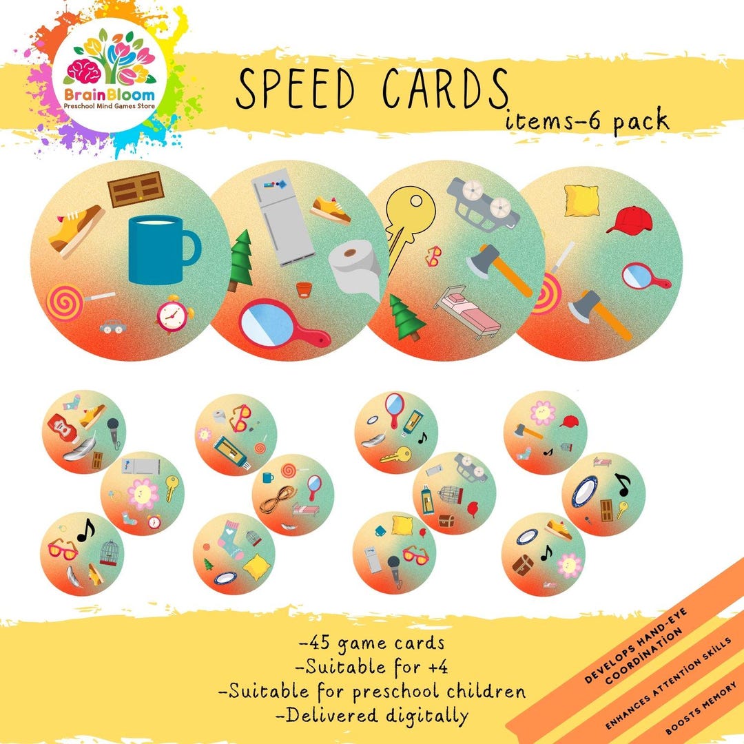 Preschool Matching Game Printable | Spot It Card Game Activities - Etsy