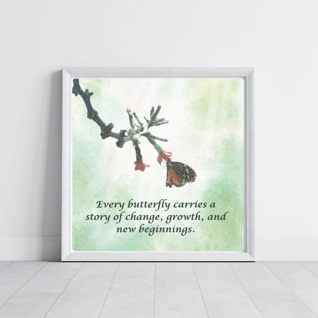 Motivational Butterfly Digital Download Growth and New Beginnings ...