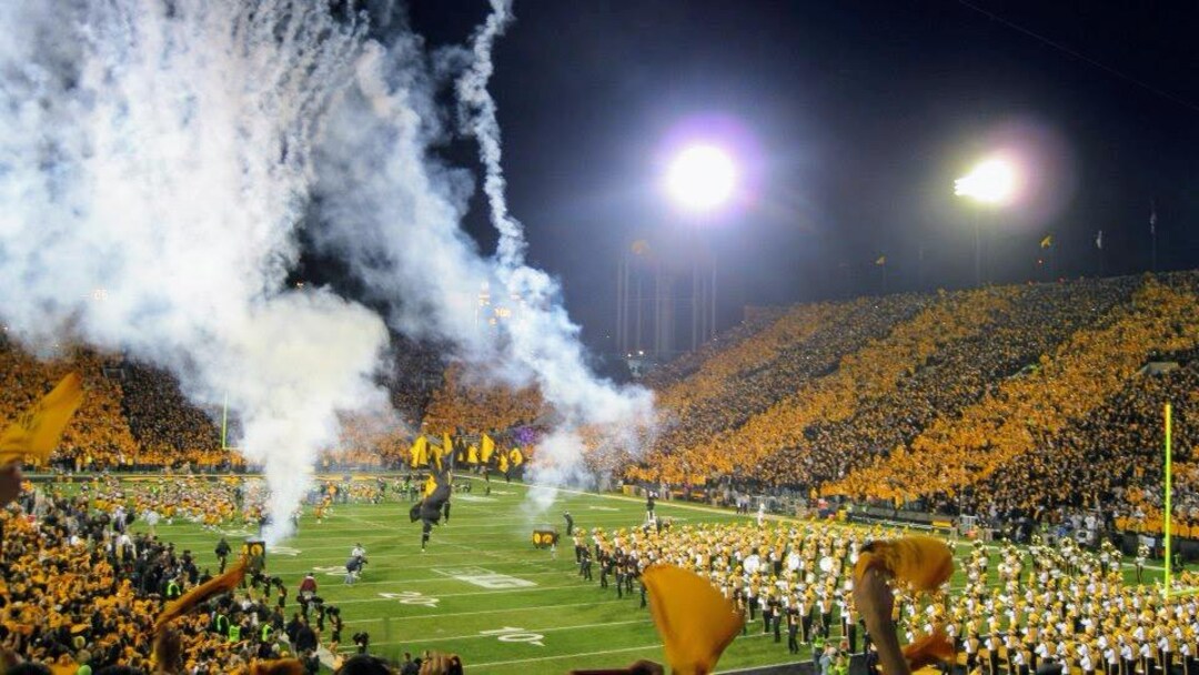 Kinnick Stadium Night Wall Art Print Black and Gold Spirit Game ...