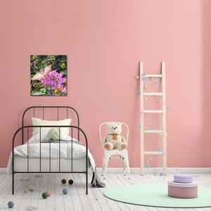 Magenta Spider Flower & White Peacock Butterfly Digital Print – Nature ...