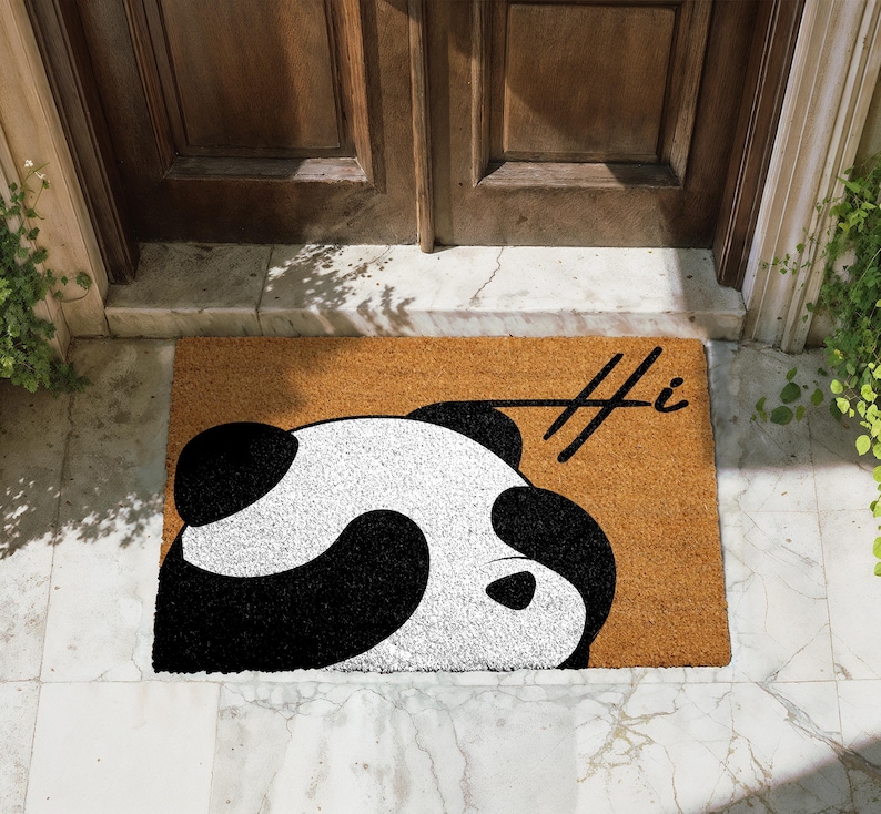 Cute Panda Face Doormat, Adorable Animal Themed Welcome Mat, Animal ...