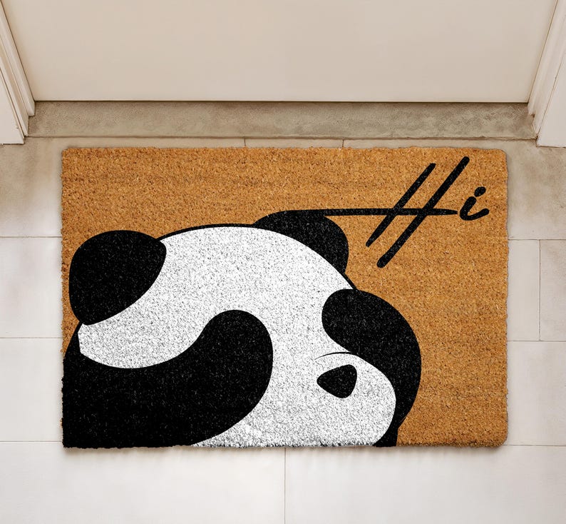 Cute Panda Face Doormat, Adorable Animal Themed Welcome Mat, Animal ...