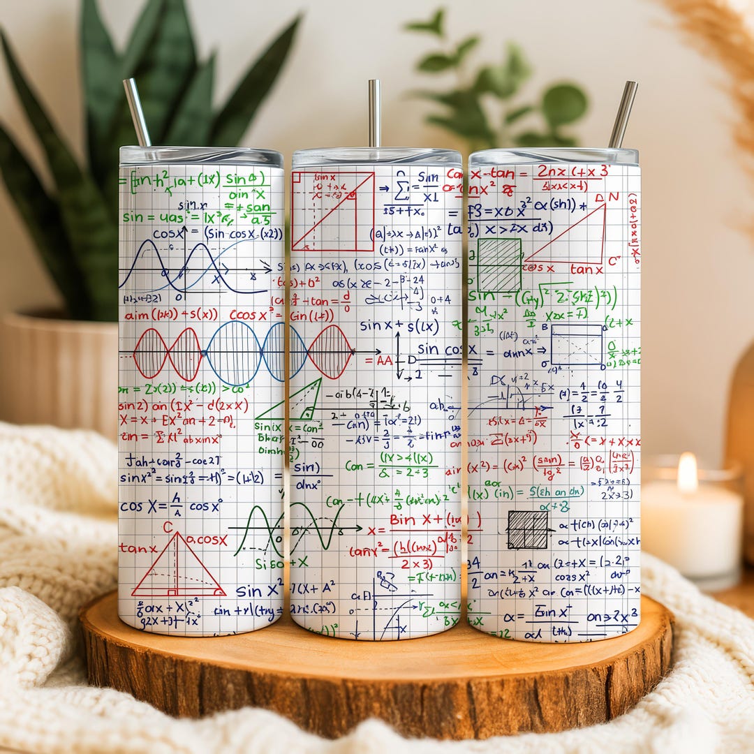 Mathematical Equation Design Tumbler With Straw, College Math Professor ...