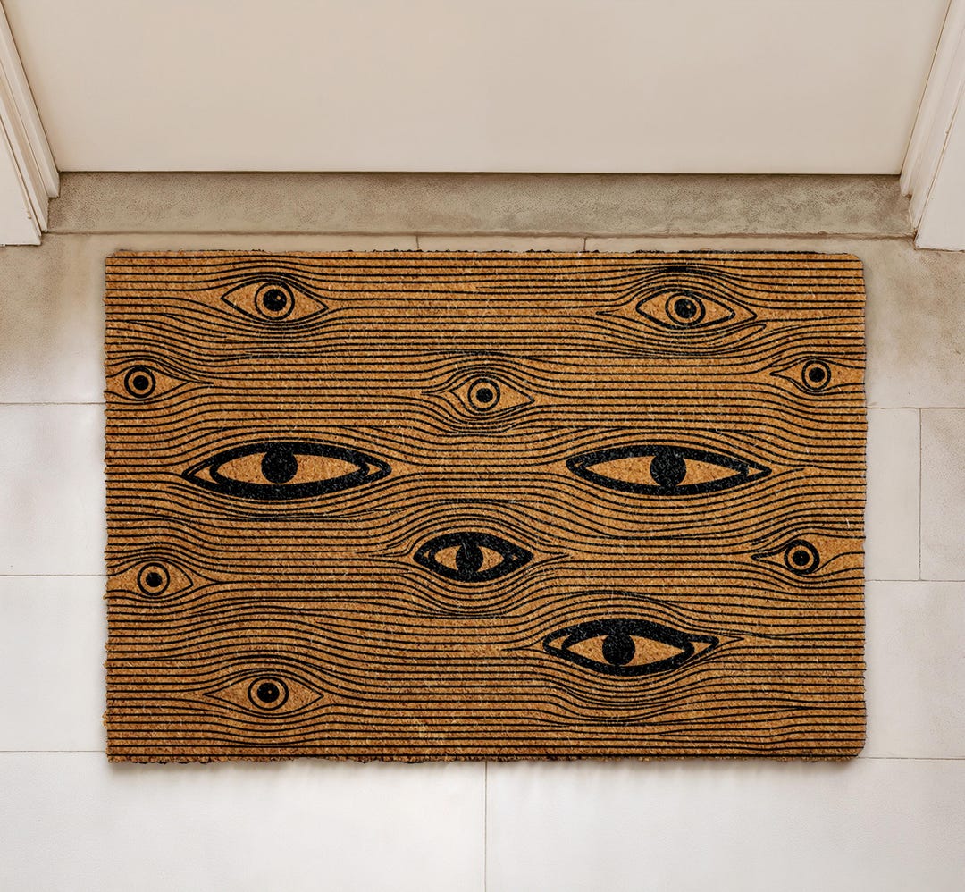 All Seeing Eye Doormat, Mystical Eyes Welcome Mat, Gothic Home Entrance ...