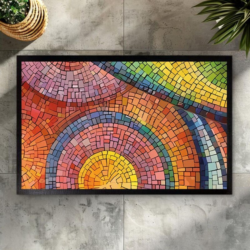 Rainbow Doormat - Etsy