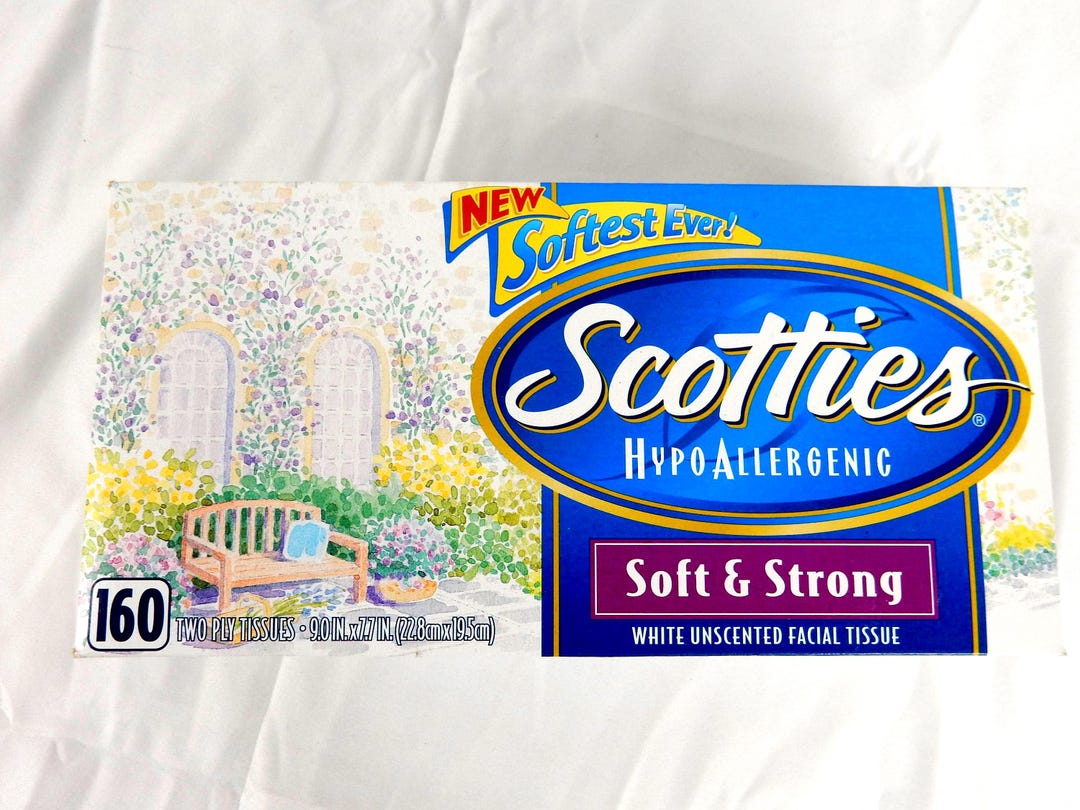 Vintage 2001 Scotties White Unscented Facial Tissue Box 160 Tissues - Etsy