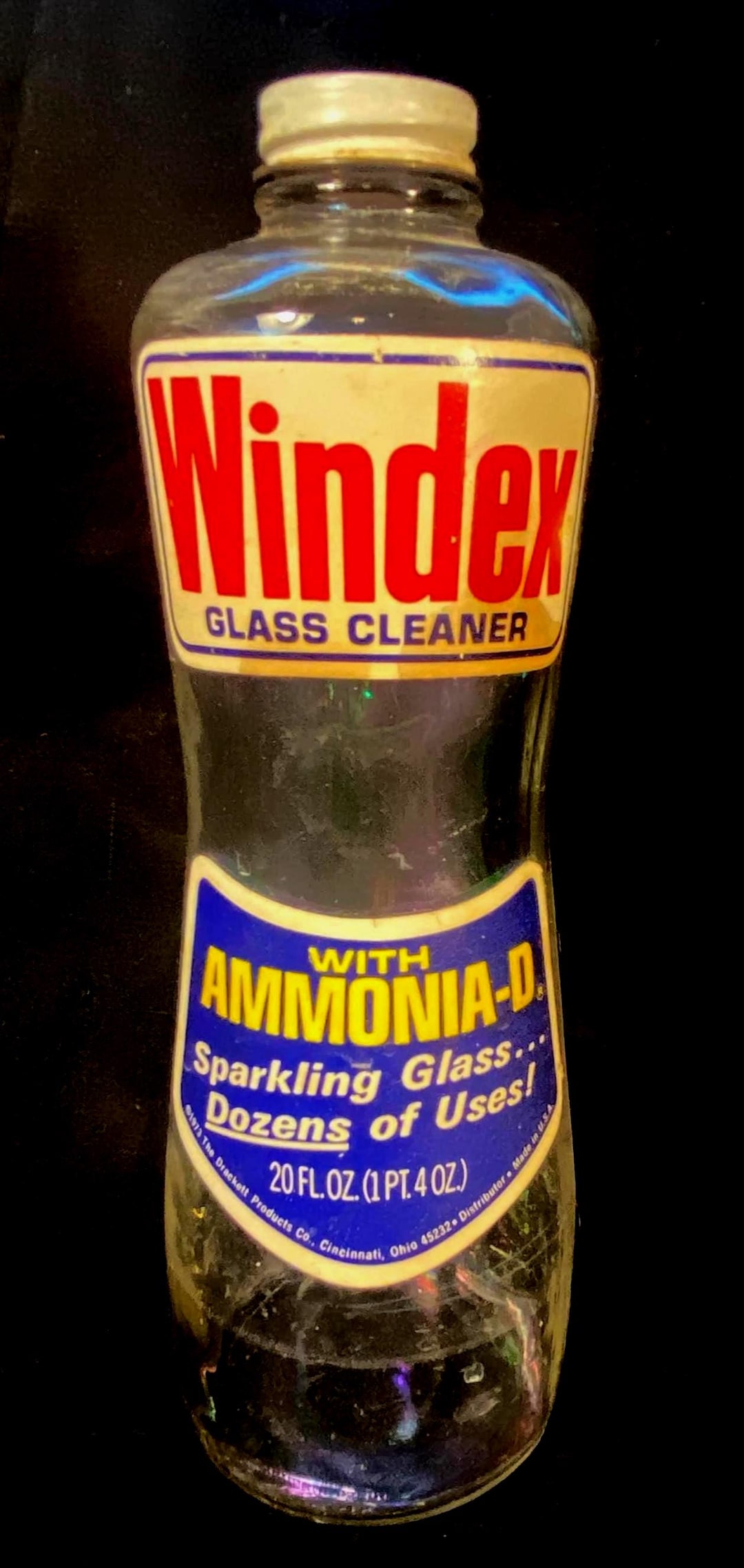 Vintage Windex 20oz Glass Bottle W/ Label - Drackett USA - Etsy