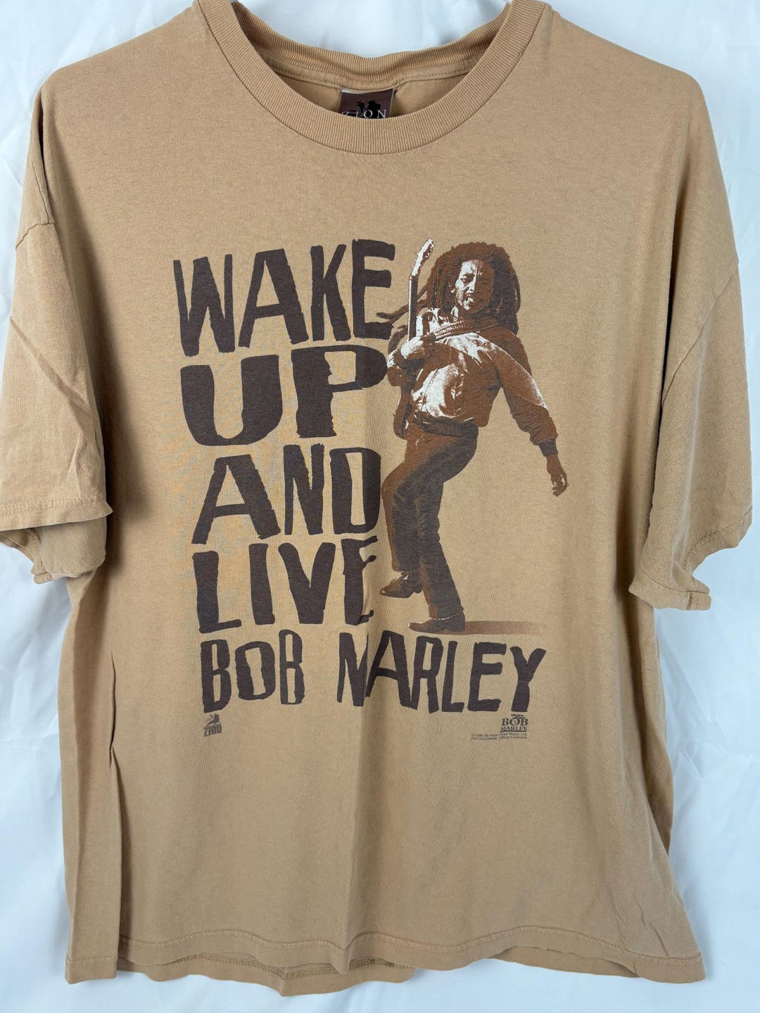 1999 Vintage Bob Marley Zion Rootswear XL Shirt Wake up and Live Small ...