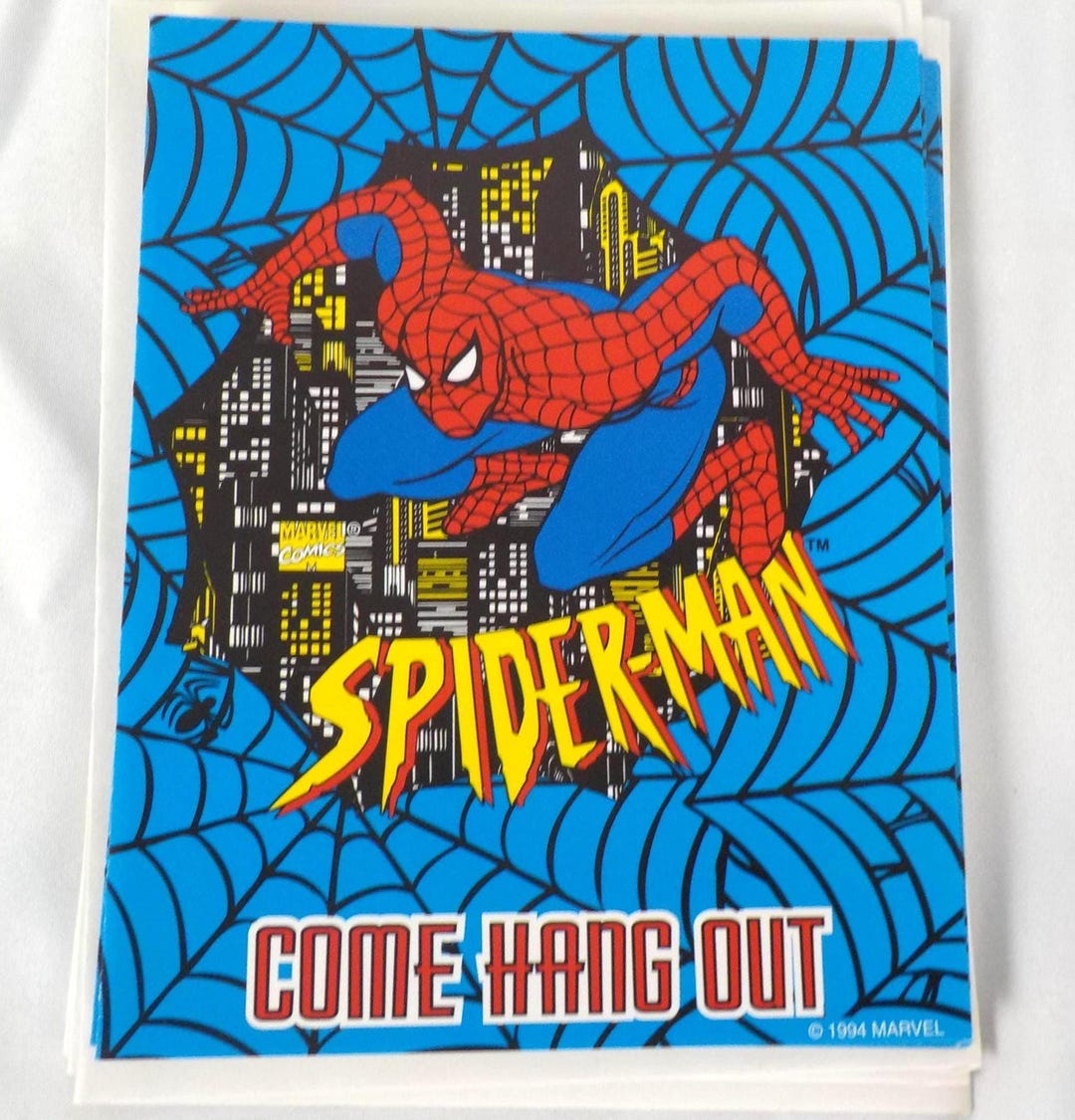 Vintage 1994 Marvel Spider-man Birthday Invitations 8 Cards 5 Envelopes ...