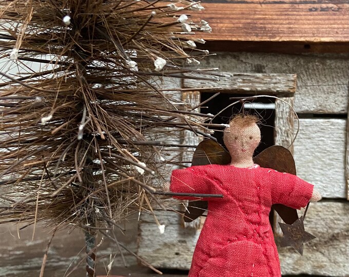 Cloth Antique Quilt Primitive Angel Christmas Ornament Named Old Hope ...