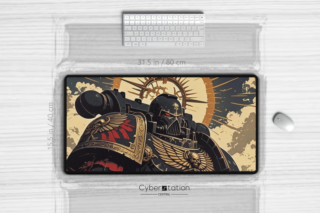 WARHAMMER - Gaming Desk Mat | SPACE MARINE | 31.5 X 15.5 in / 80 X 40 ...