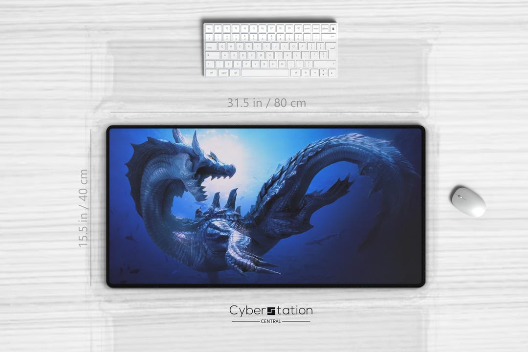 MONSTER HUNTER - Gaming Desk Mat | LAGIACRUS | 31.5 X 15.5 in / 80 X 40 ...