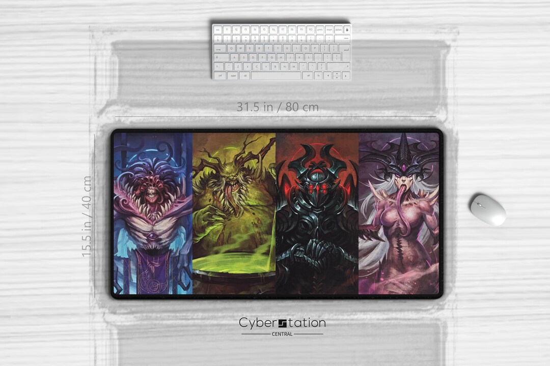 WARHAMMER - Gaming Desk Mat | CHAOS GODS | 31.5 X 15.5 in / 80 X 40 Cm ...