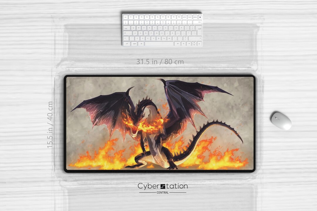 MONSTER HUNTER - Gaming Desk Mat | FATALIS | 31.5 X 15.5 in / 80 X 40 Cm - Scroll Vs |ruthian ...