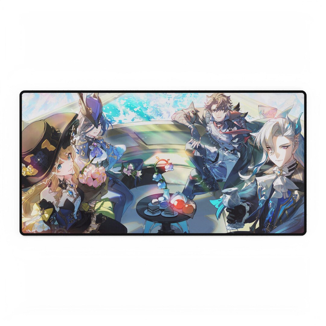 GENSHIN IMPACT Gaming Desk Mat Neuvillette Wriothesley Navia Clorinde ...