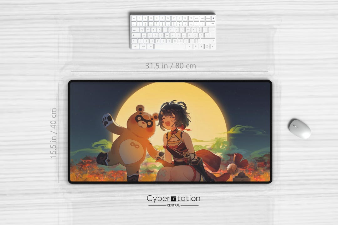 GENSHIN IMPACT - Gaming Desk Mat | XIANGLING | 31.5 X 15.5 in / 80 X 40 ...